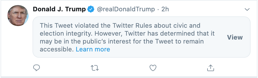 Twitter flags yet another Trump tweet on voting - National Zero