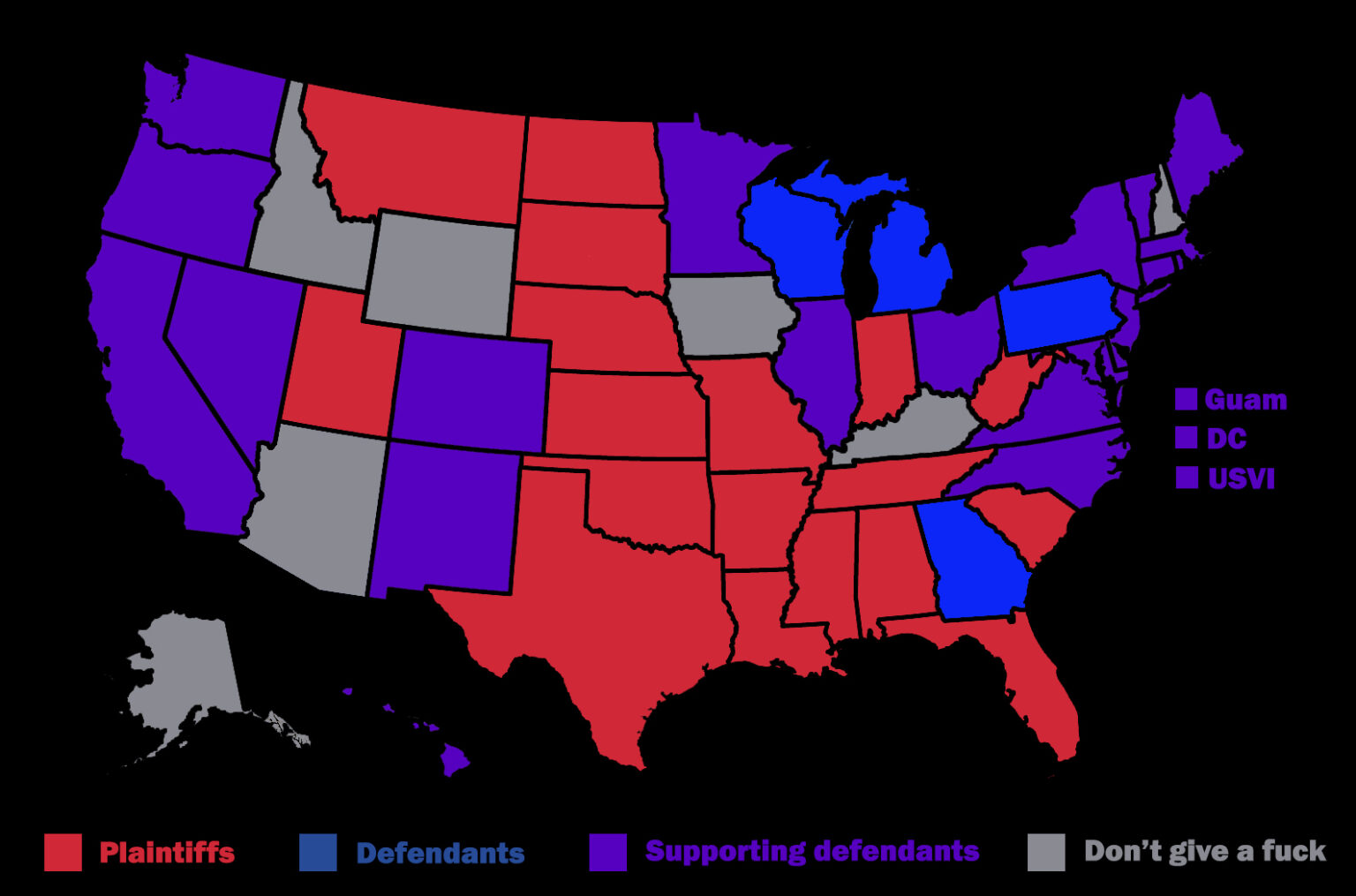 Twenty-three states and territories join Ohio in Legal Civil War ...
