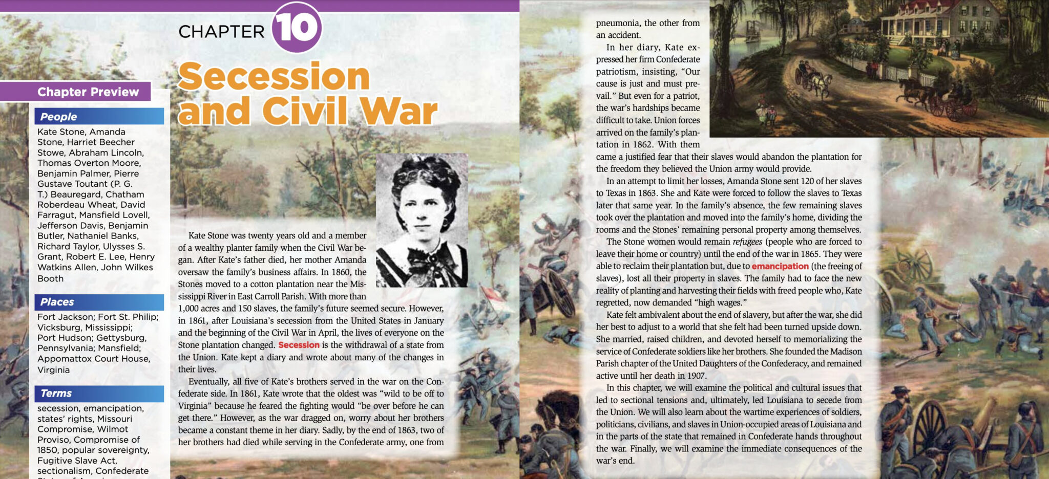 Louisiana Department of Education-approved history textbook's section ...