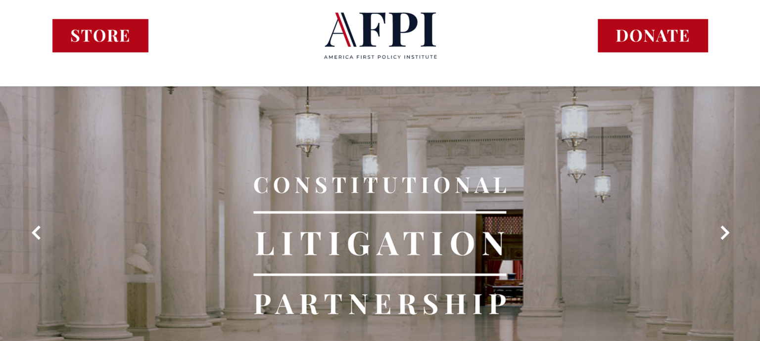 New Trump "Constitutional Litigation Partnership" site contains single ...