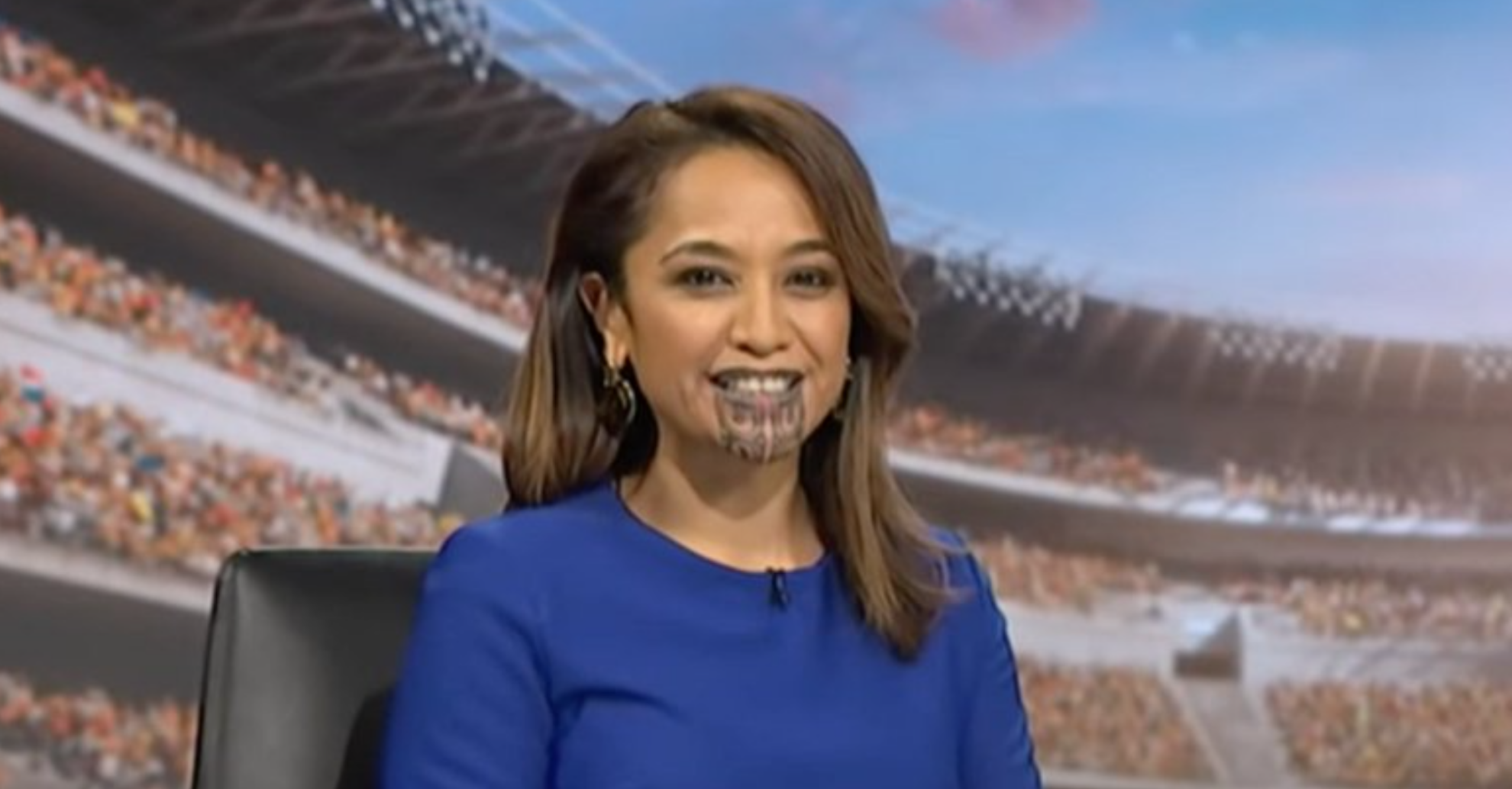 First ever Maori woman with facial tattoo anchors Kiwi news - National Zero