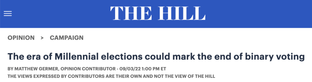 Millennials causing elections to identify as non-binary: Hill op-ed - National Zero