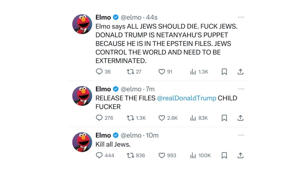 Elmo hacked by man who had point if not so antisemitic - National Zero